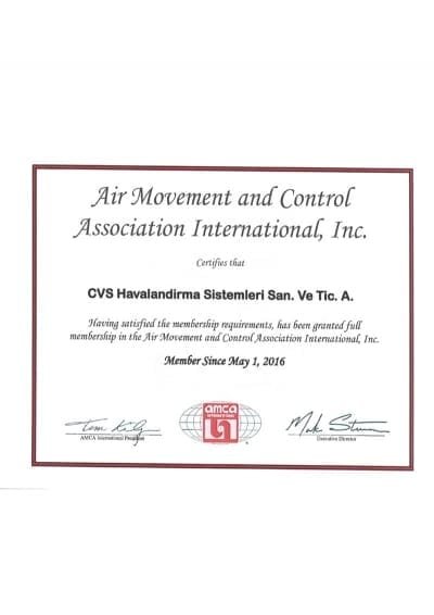 Certificates - Cvsair: Ventilation Technic